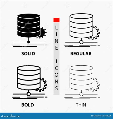 Algorithm Chart Data Diagram Flow Icon In Thin Regular Bold Line And Glyph Style Vector