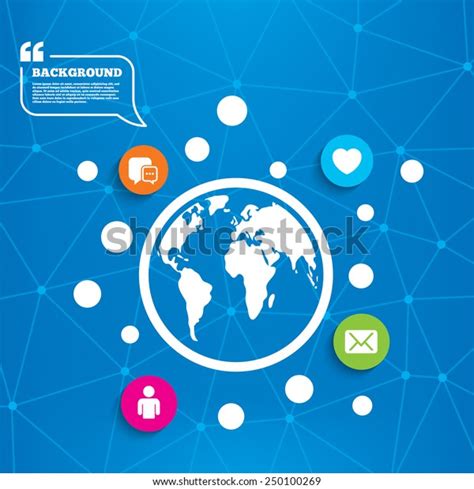 Abstract World Globe Social Media Icons Stock Vector Royalty Free