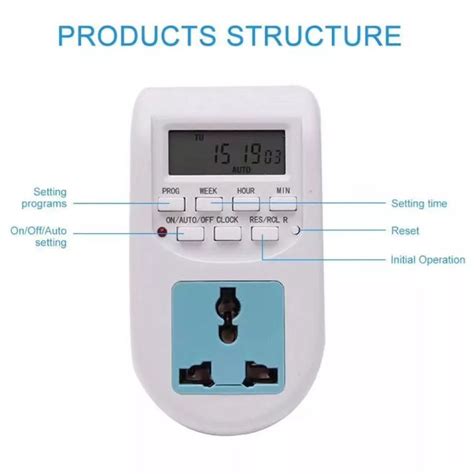 Digital Timer Electronic Digital Mains EU Plug In Timer Switch Socket AL Digital Timer AL