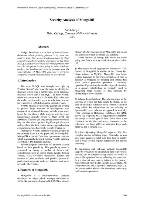 pdf security analysis of mongodb