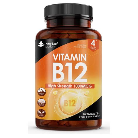New Leaf Products Vitamin B12 Supplement High Strength Time Release