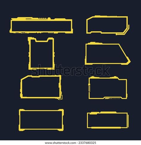 Digital Interface Hud Elements Set Pack Stock Vector Royalty Free