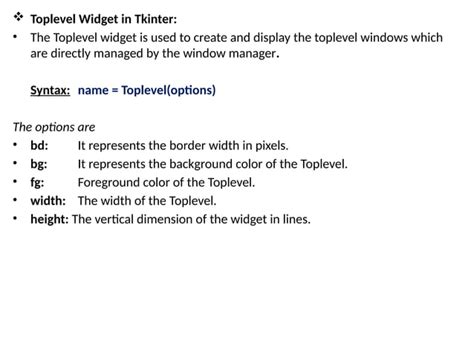 Tkinterguiprogramminginpythovvnpptx