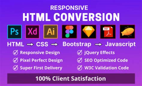 Convert Psd To Html Figma To Html Css Responsive Bootstrap By Teckravi