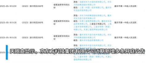 京东方起诉三星发明专利侵权 果核剥壳