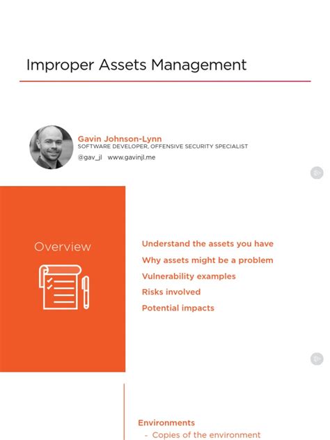 Improper Assets Management Gavin Johnson Lynn Download Free Pdf Vulnerability Computing