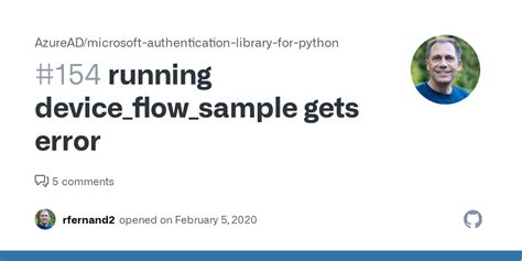 Running Device Flow Sample Gets Error Issue Azuread Microsoft Authentication Library