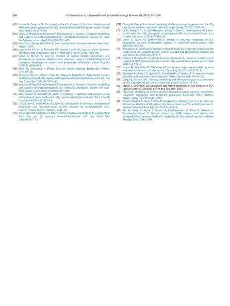 Modeling Of Co2 Capture Via Chemical Absorption Processes An