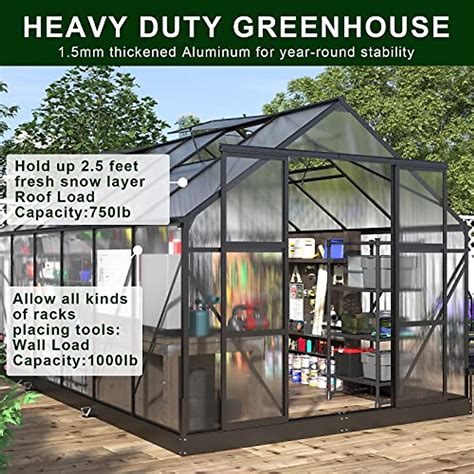 Amerlife 8x14ft Polycarbonate Greenhouse For Your Garden