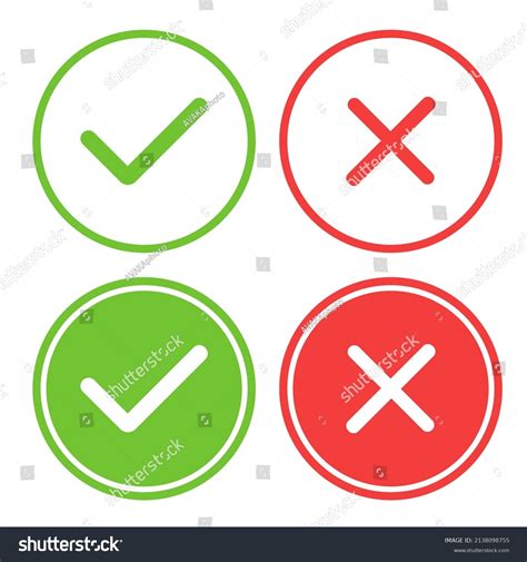 Four Circular Buttons Green Check Mark Stock Vector Royalty Free Shutterstock