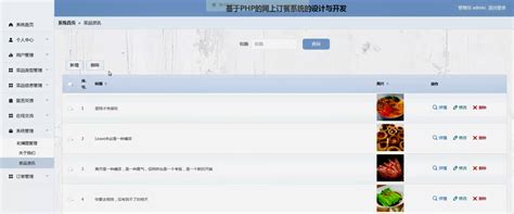 php实现的网上订餐系统的设计与开发 csdn博客