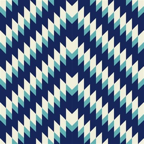 Geometric Zigzag Pattern Blue White Color Chevron Triangle Zigzag Shape Seamless Pattern
