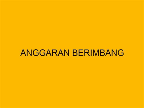 Anggaran Berimbang
