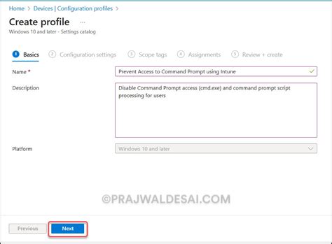 Prevent Access To Command Prompt Using Intune