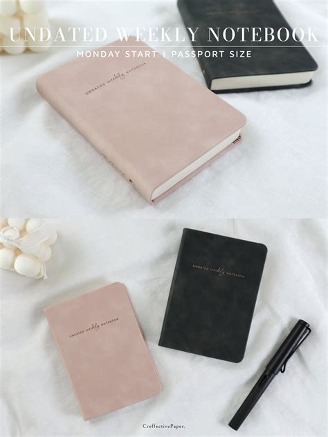 Undated Weekly Notebook Passport Size Creffectivepaper Undated Weekly Notebook Passport Size Creffectivepaper