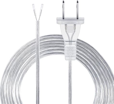 Lamp Cord With End Plug Replacement Electric Lamp Wire Clear 18 2 Spt 1