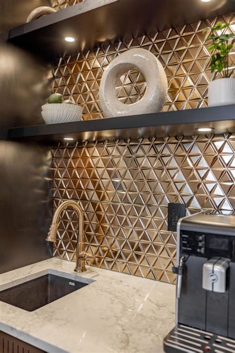 Geo Backsplash Tile This Fun Geometric Tile Takes Center Stage Geotile Bathroom Inspiration