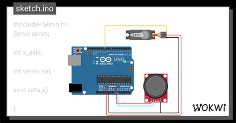 Servo Connect Joystick Wokwi Esp32 Stm32 Arduino Simulator