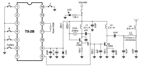 RX 2B TX 2B Pair RF Remote Control IC For RC Toy Car DIP Package