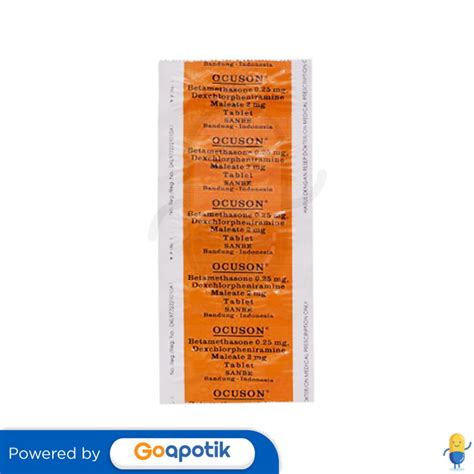 Ocuson Tablet Kegunaan Efek Samping Dosis Dan Aturan Pakai