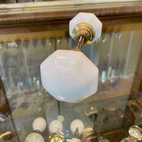 Antique Milk Glass Knobs Historic House Salvage