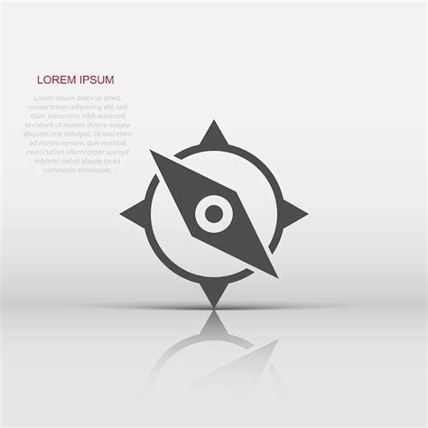 Premium Vector Global Navigation Icon In Flat Style Compass Gps