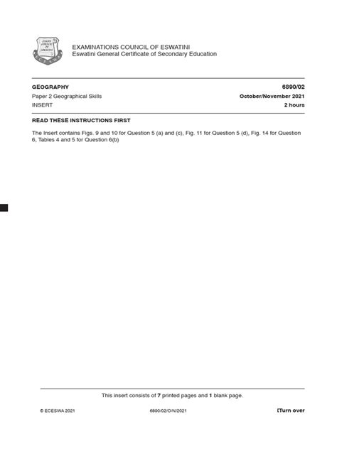 Egcse Geography 2021 Question Paper 2 Insert 1662016603 Pdf