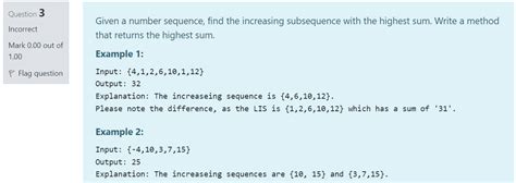 Solved Question Given A Number Sequence Find The Chegg