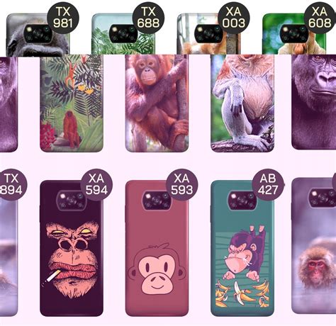 ETUI DO XIAOMI POCO X3 NFC WZORY MAŁPKI MAŁPA NOSACZ OBUDOWA POKROWIEC CASE Xiaomi Sklep