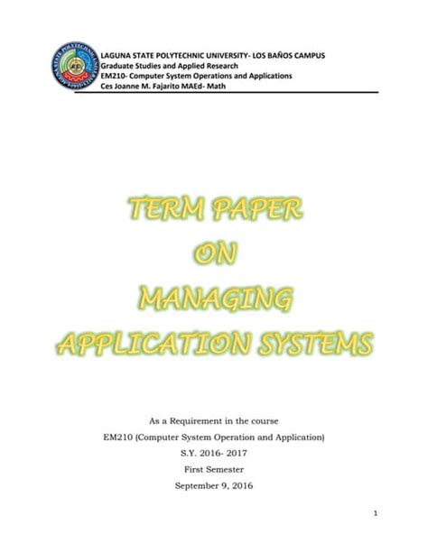 managing application systems pdf