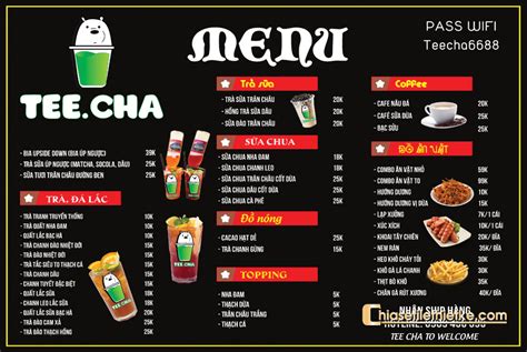 File Corel Thiết Kế Menu Cho Quán Cafe Trà Sữa Ăn Vặt Mới Cập Nhật 025