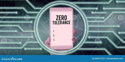 Conceptual Display Zero Tolerance Business Showcase Refusal To Accept Antisocial Behaviour Or