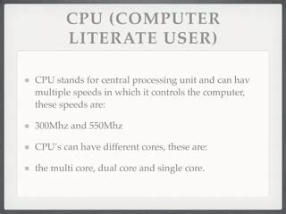 Computer Components Presentation Cisco Ppt