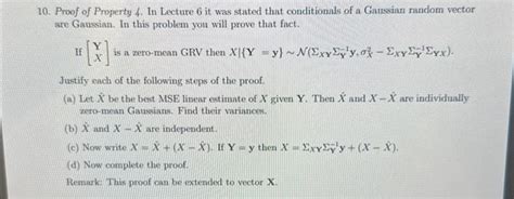 solved 0 proof of property 4 in lecture 6 it was stated