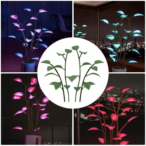 Glow At Night Led Magical Leaf Lights Houseplant A Vicedeal