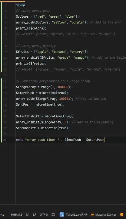 Why Is Arraypush Faster Than Arrayunshift Php Arraypush Vs Array