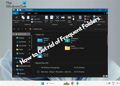 How To Get Rid Of Frequent Folders In Windows