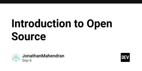 introduction to open source r devto