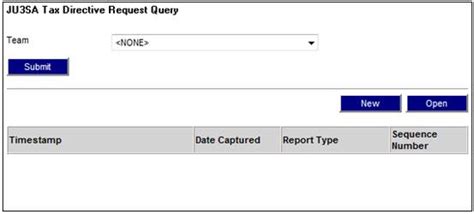 Tax Directive Request Query