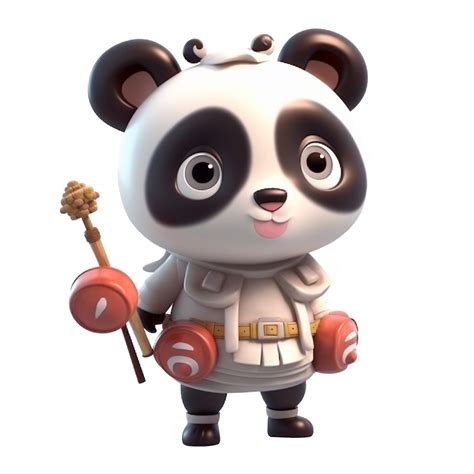 3d Cute Panda Character 24272762 Png