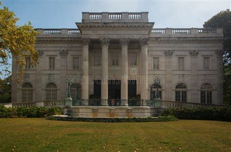Marble House Mansion Ornate Facade In Newport Rhode Island Usa
