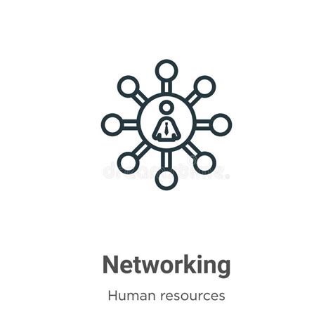 Networking Outline Vector Icon Thin Line Black Networking Icon Flat Vector Simple Element