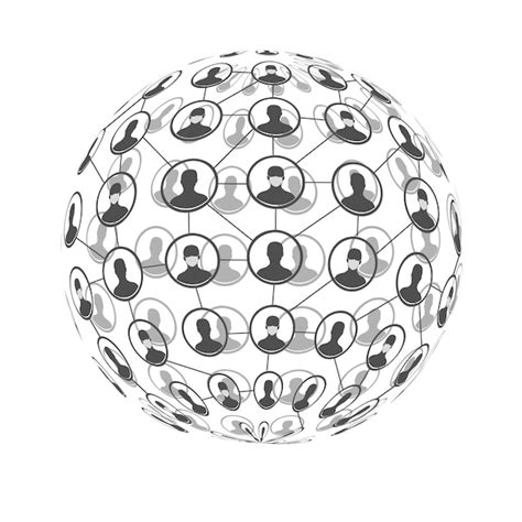 Premium Vector Vector Illustration Of An Abstract Social Network Scheme