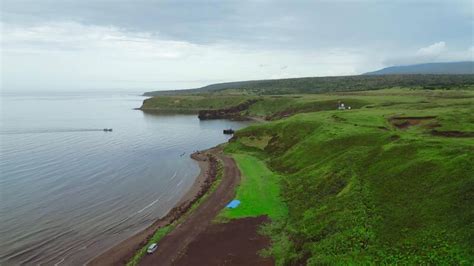 Aerial View Of The Small River Port Clip Beautiful Valley And Big River 42319780 Stock Video