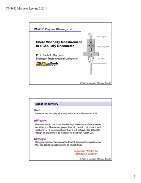 Lecture 2 Capillary Rheometry Corrections