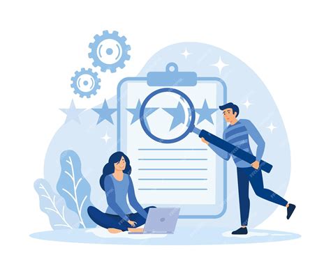 직원 성능 추상 개념 벡터 그림 설정 품질 작업 리더십 역할 법적 책임 작업 및 결정 평면 벡터 현대 그림 프리미엄 벡터