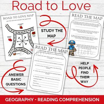 Valentine Map Reading Activity Geography By LB Home Education TPT