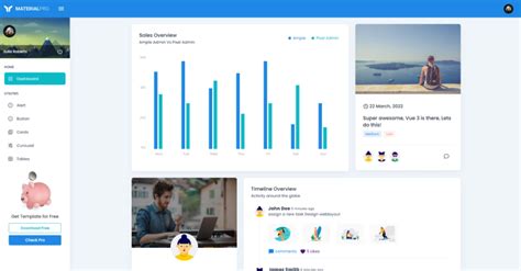 Materialpro Free Nuxtjs Admin Free Dashboard Template Nuxt Vuetify