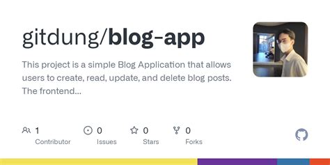 GitHub Gitdung Blog App This Project Is A Simple Blog Application That Allows Users To Create