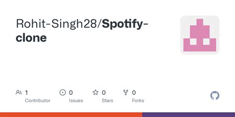GitHub Rohit Singh Spotify Clone